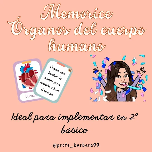 Memorice órganos del cuerpo humano | profe.social
